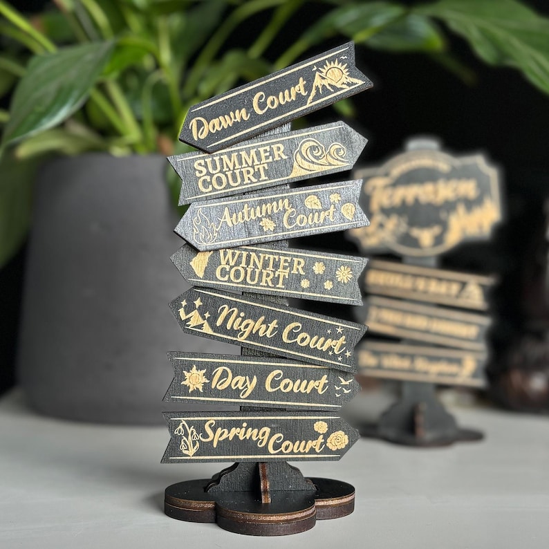 ACOTAR Bookshelf Signposts: Officially Licensed SJM Prythian Court ...