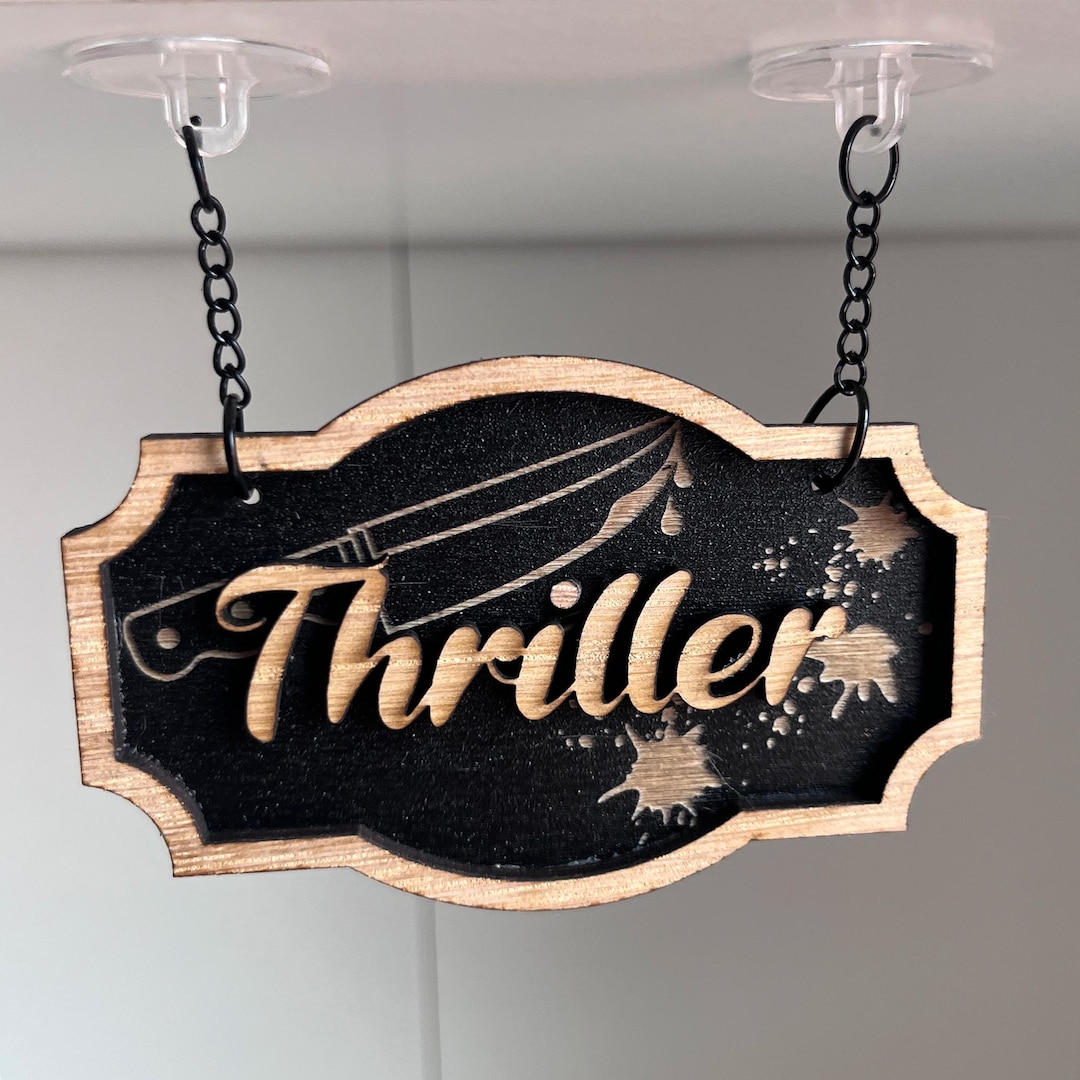 Thriller Bookshelf Sign, Bookshelf Genre Hangers, Bookshelf Thriller ...