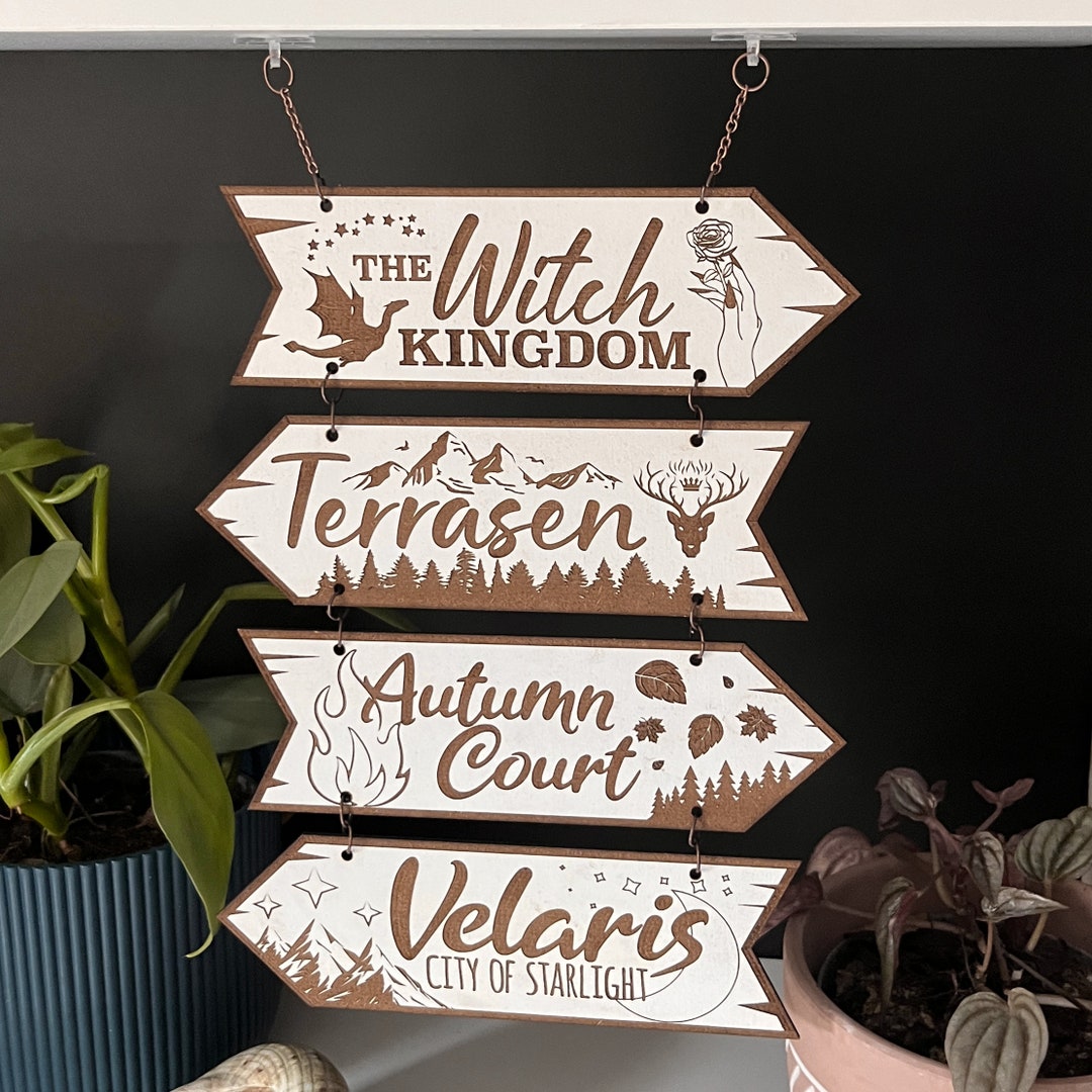 ACOTAR Signs, Officially Licensed, SJM Books Hanging Signs, Tog, Bryce ...
