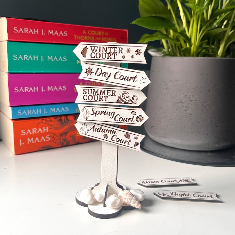 ACOTAR Bookshelf Signposts: Officially Licensed SJM Prythian Court ...