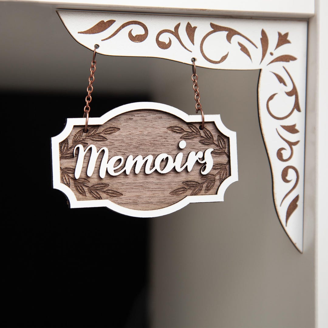 Wooden Memoirs Bookshelf Sign: Biography Genre Hanger - Etsy