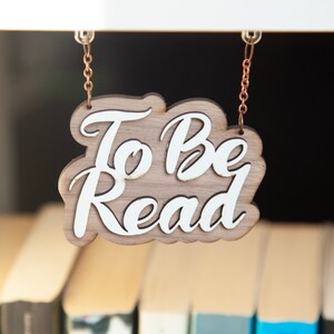 To Be Read Bookcase Sign, TBR Bookshelf Sign, Wooden Handcrafted ...