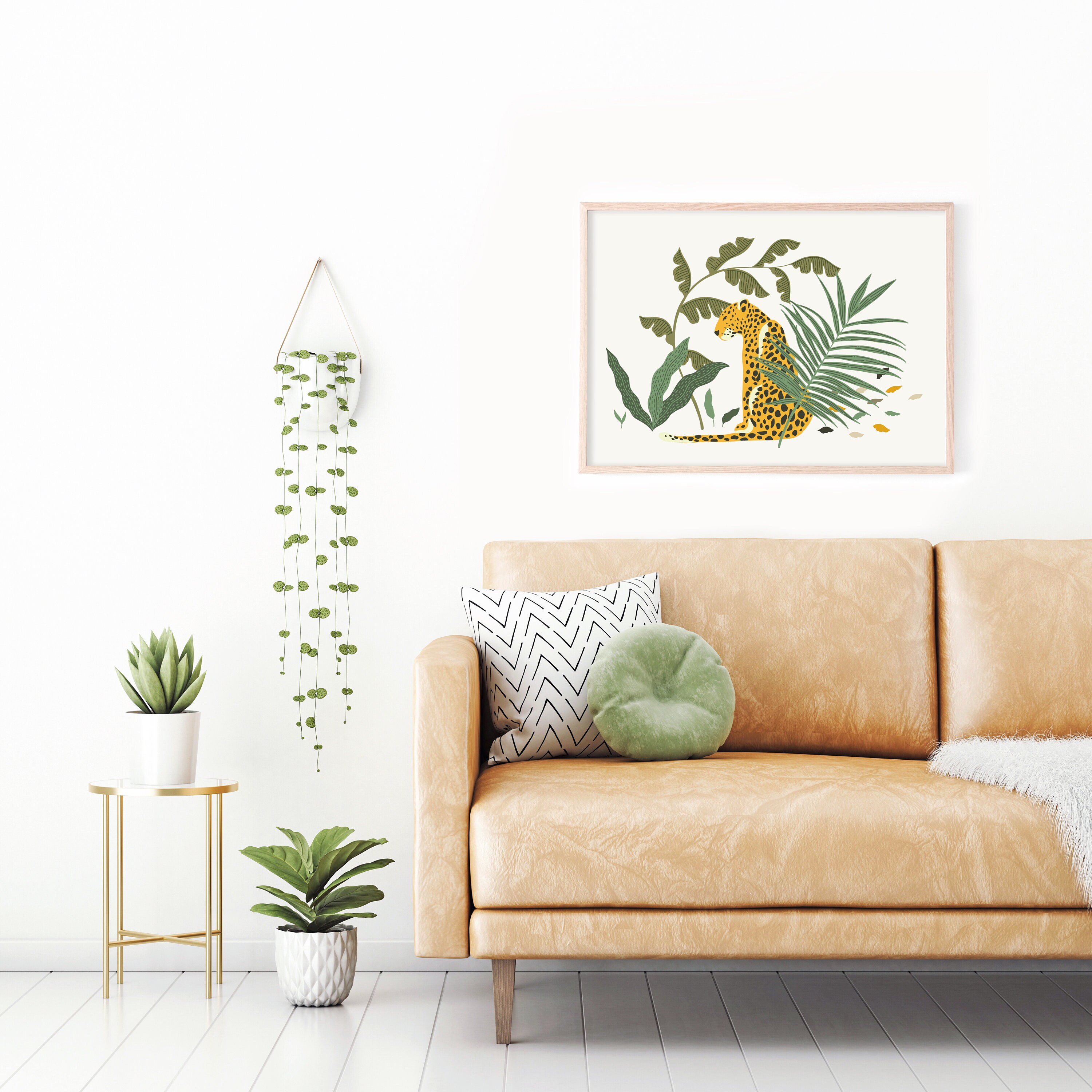 Jungle Cats Cheetah Poster Tropical Jungle Art Printable Wild | Etsy