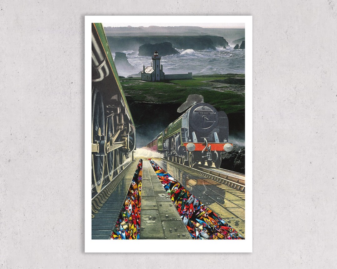 The Journey Limited Edition Surreal Hand Cut Collage Print Wall Art ...