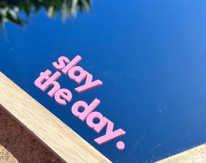 Slay the Day Decal Vinyl Sticker, Self Love Affirmation Window Mirror ...