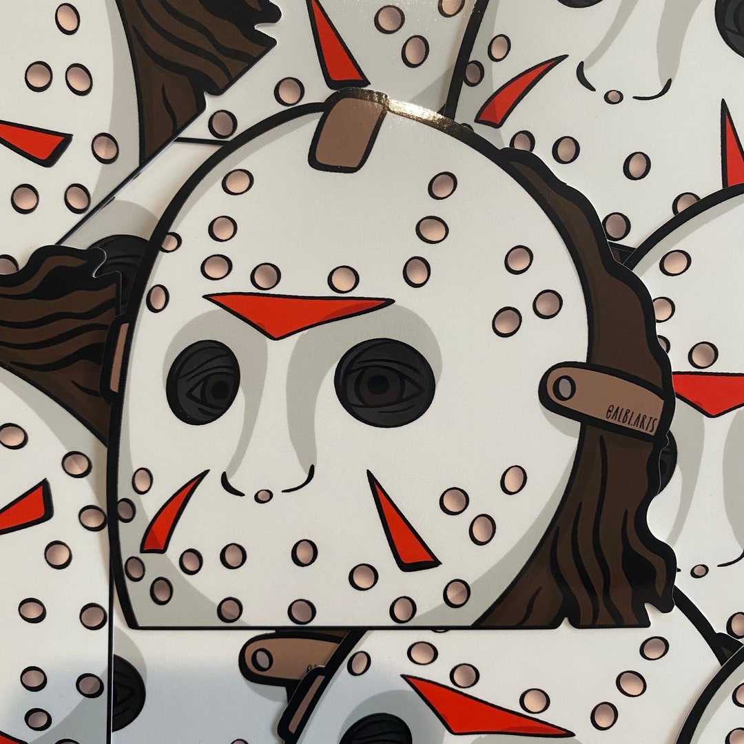 Jason Car Peeker Sticker, Friday the 13th Movie Window Sticker Horror ...