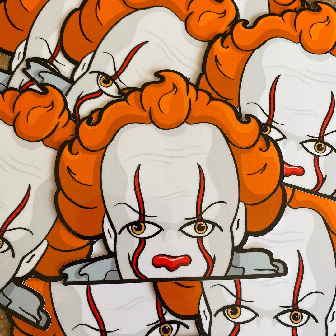 Pennywise Car Peeker Sticker It Horror Movie Window Sticker - Etsy