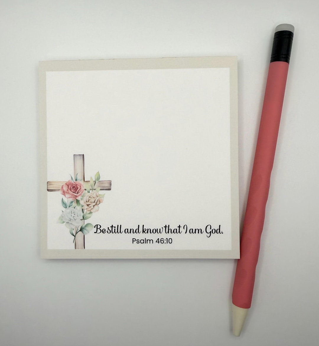 Bible Verse Notepad, Bible Verse Notepad, Be Still and Know That I Am ...