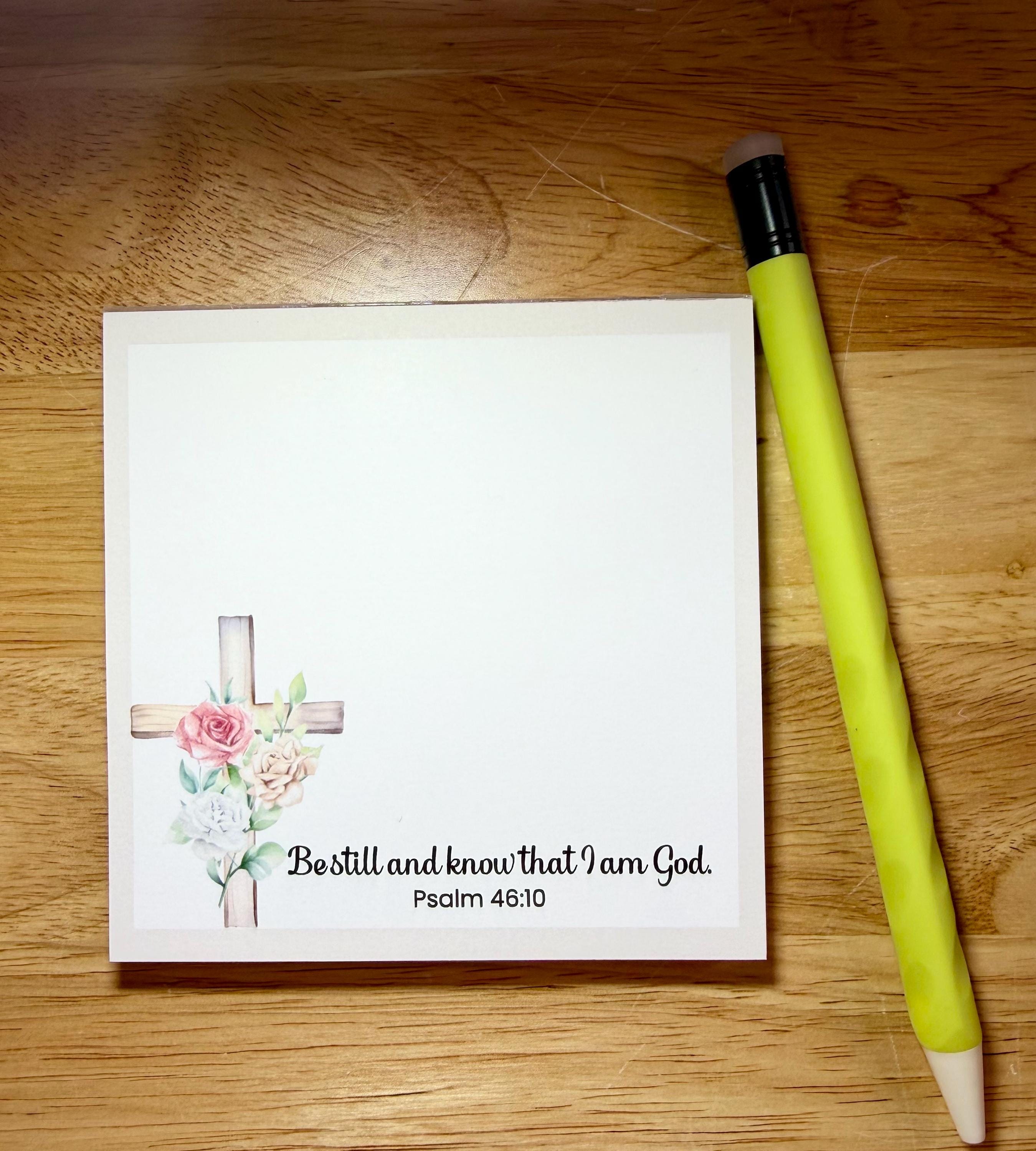 Bible Verse Notepad, Bible Verse Notepad, Be Still and Know That I Am ...