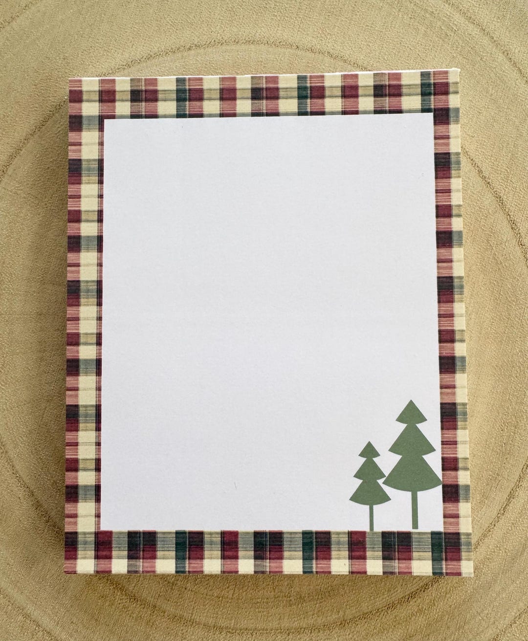 Plaid Christmas Tree Notepad, Holiday Memo Pad - Etsy