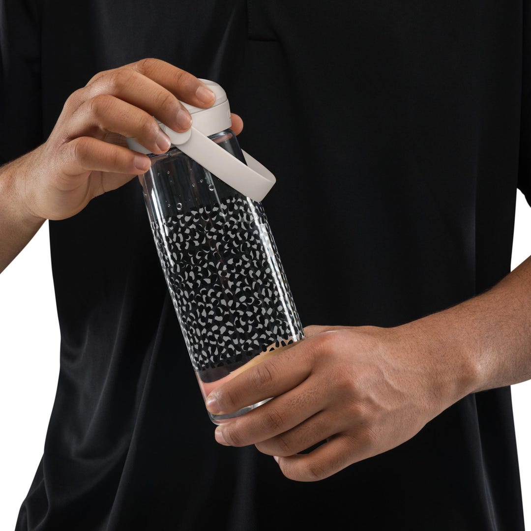 Patterned Water Bottle – Minimalist Design Drinking Bottle | Aesthetic ...