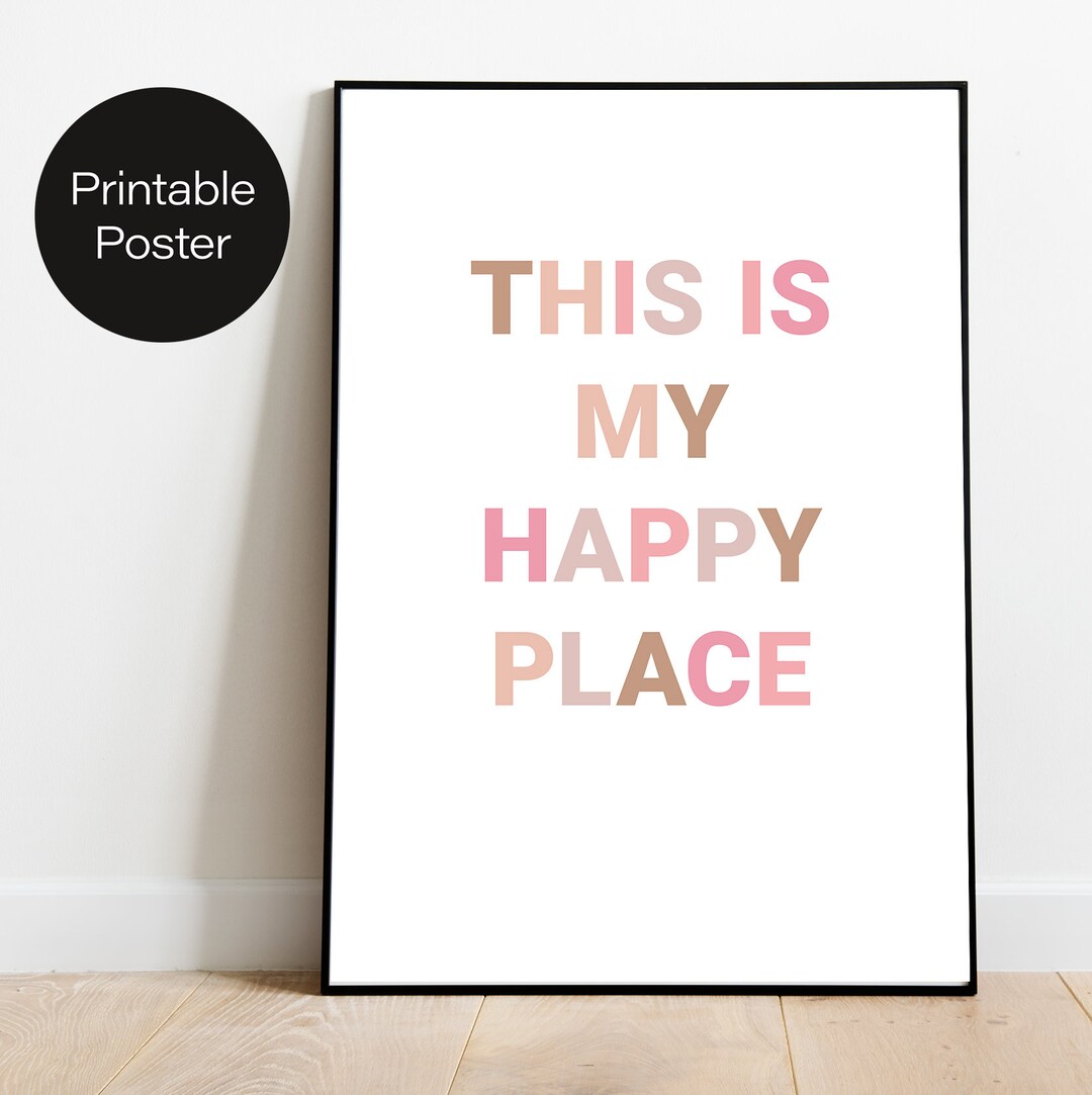 Printable Poster "this is My Happy Place (pink)" Baby, Birth, New Born ...