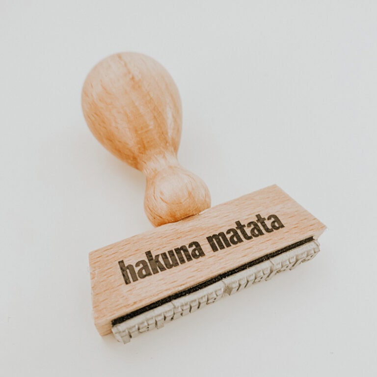 Stamps Stickers, Labels & Tags Motif Stamp HAKUNA MATATA Wooden Stamp ...