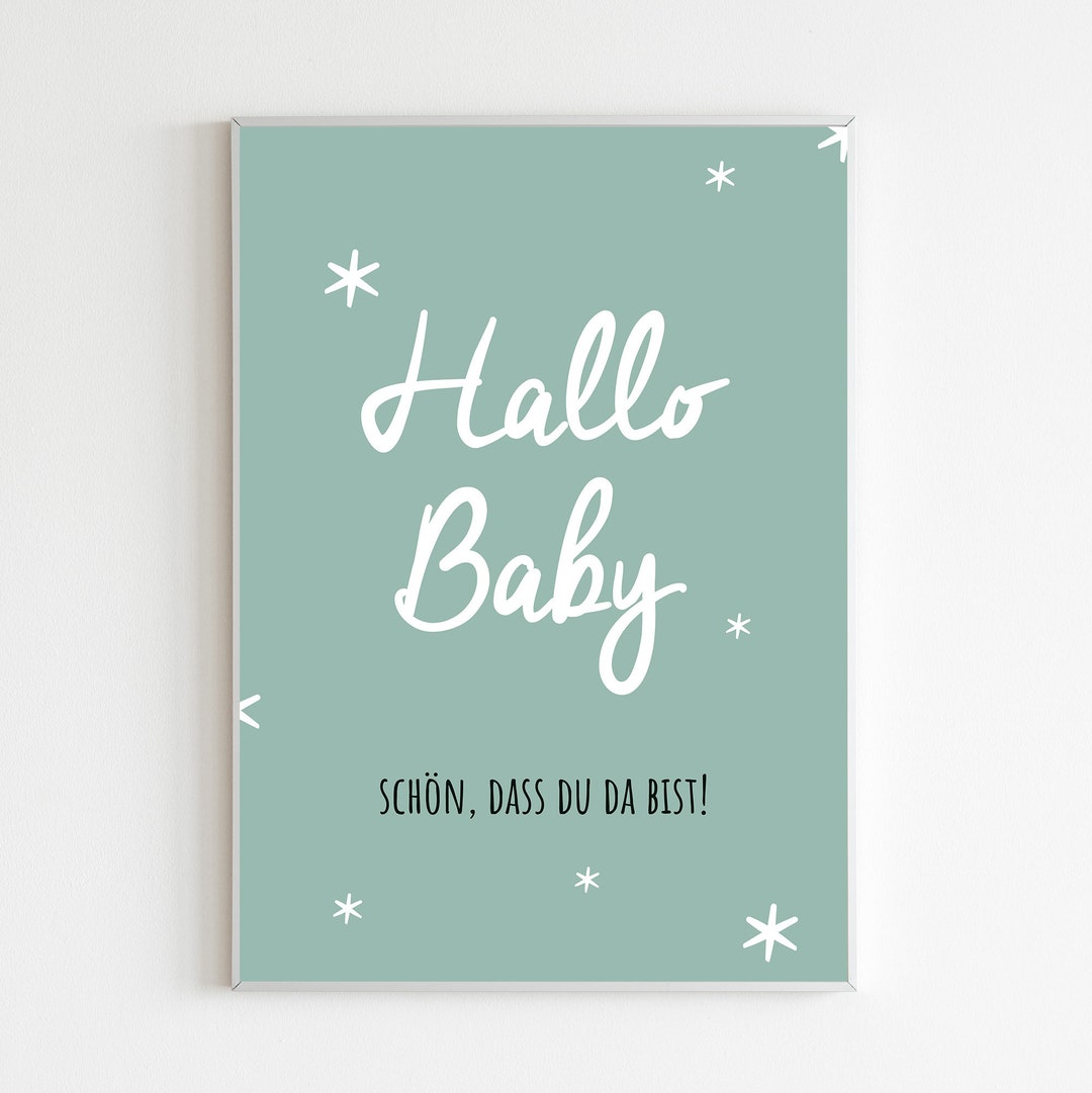 A3 Poster Hello Baby Baby Poster Print Art - Etsy