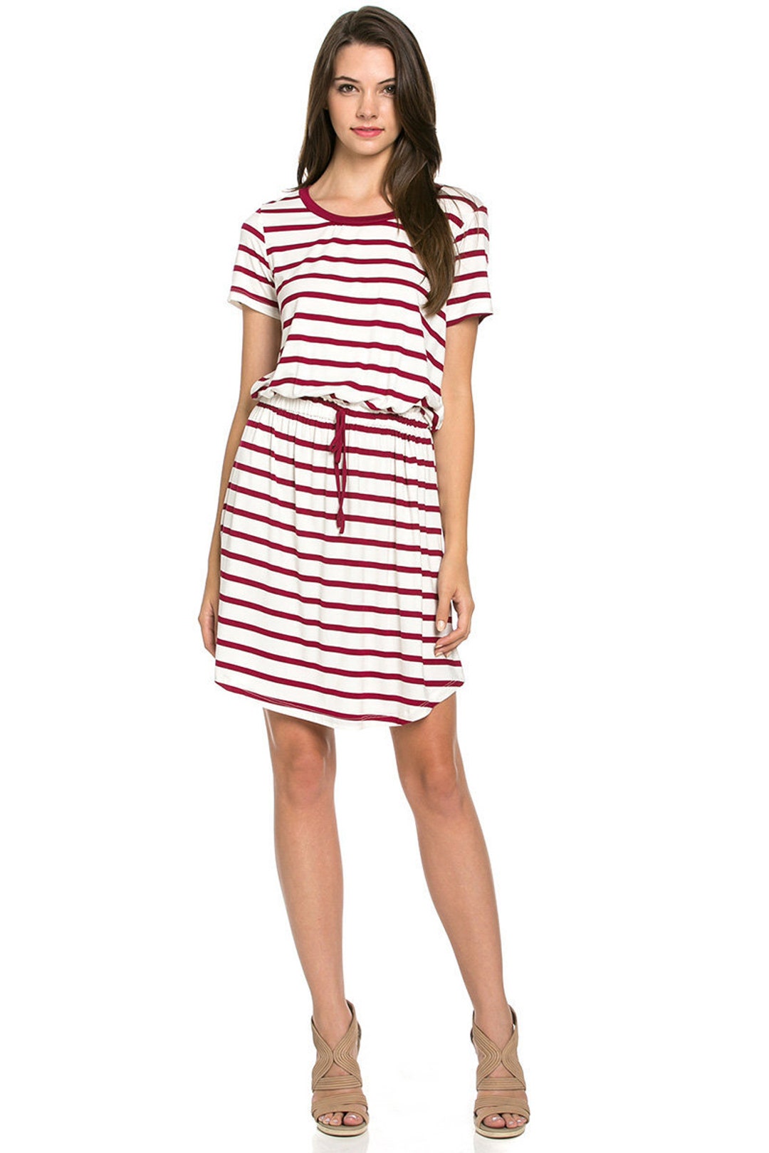 Stripes Short Sleeve Mini Dress - Etsy