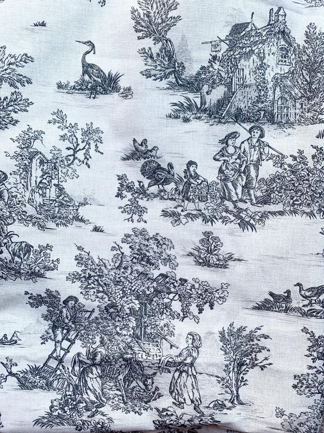 Toile De Jouy Rectangular Tablecloth, Custom Cotton Tablecloth, Gift ...