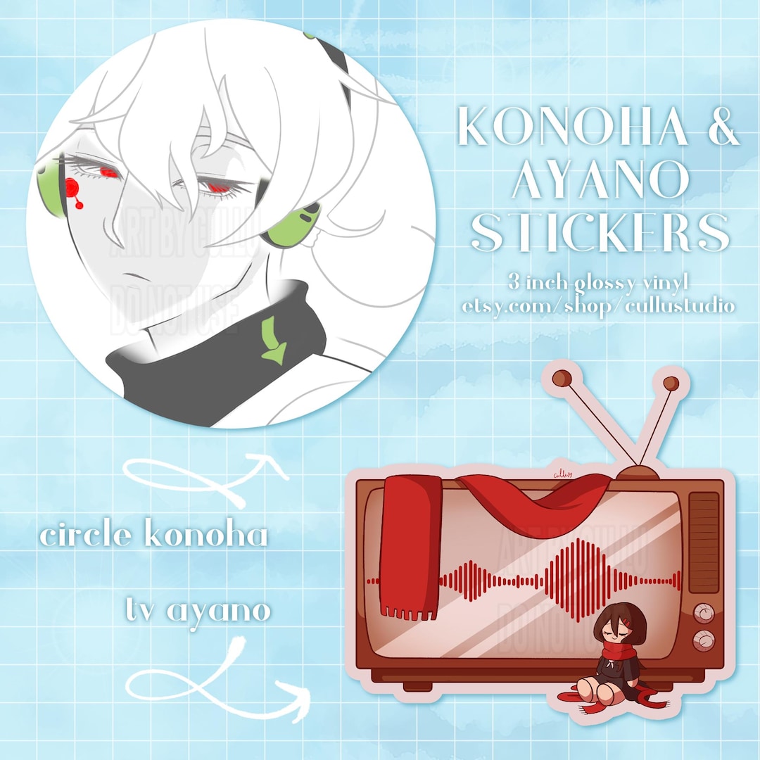 PREORDER | Kagerou Project Konoha & Ayano | Vinyl Anime Stickers - Etsy