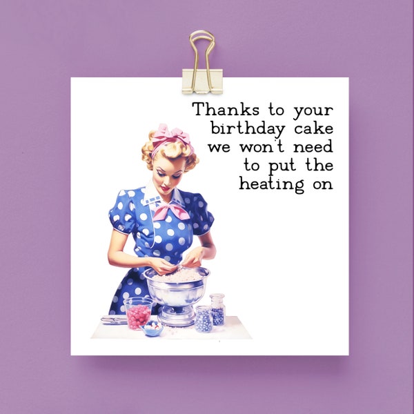 Pin up Birthday Card - Etsy
