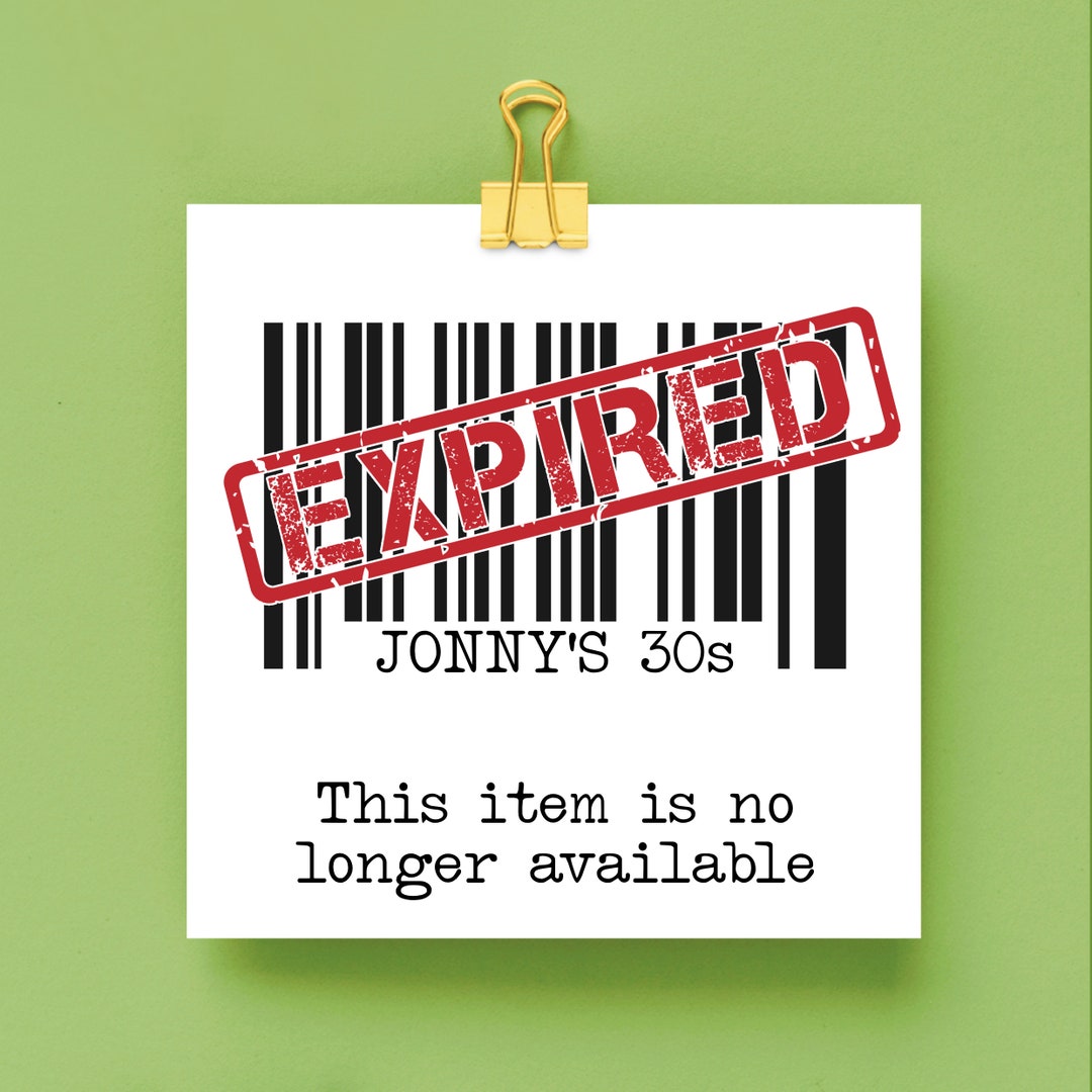 Birthday Decade Expired Funny Greeting Card 20th, 30th, 40th, 50th ...