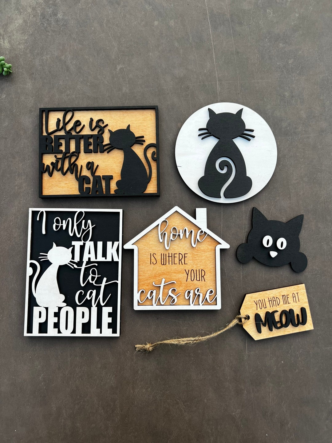 Cat Tiered Tray Home Decor – Cute and Cozy Cat Decorations, Perfect for ...