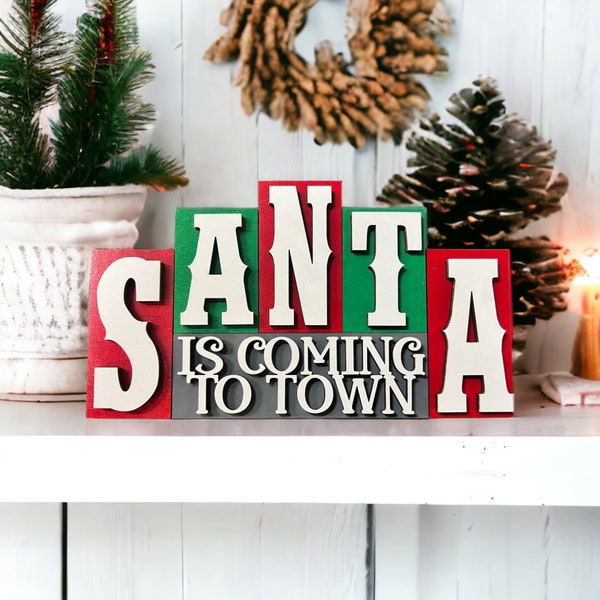 Christmas Block Letters - Etsy