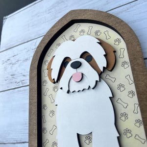 Shih Tzu Dog Leash Holder for Wall With Hooks, Personalized Shih Tzu ...