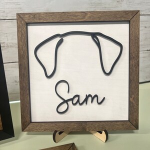 Personalized Dog Ear Sign, Custom Pet Name Decor, Rustic Dog Ear Plaque ...