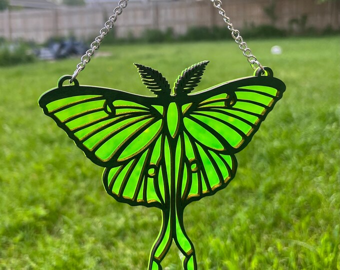 Luna Moth Suncatcher, Luna Moth Decor, Whimsical Window Art - Etsy