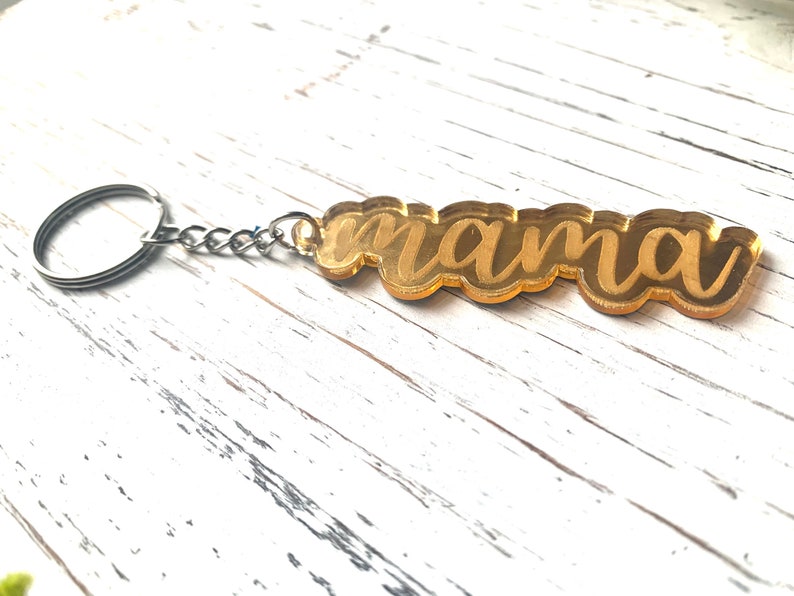 Mama Keychain Mothers Day Gift Personalized Name Keychain - Etsy
