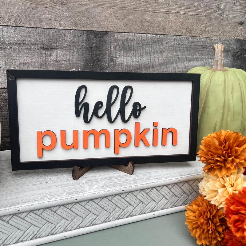 Hello Pumpkin Sign - Etsy