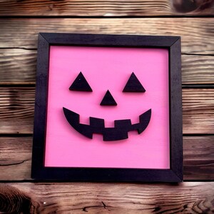 Halloween Pumpkin Sign, Pastel Halloween Decor, Pink Pumpkin Decor for ...