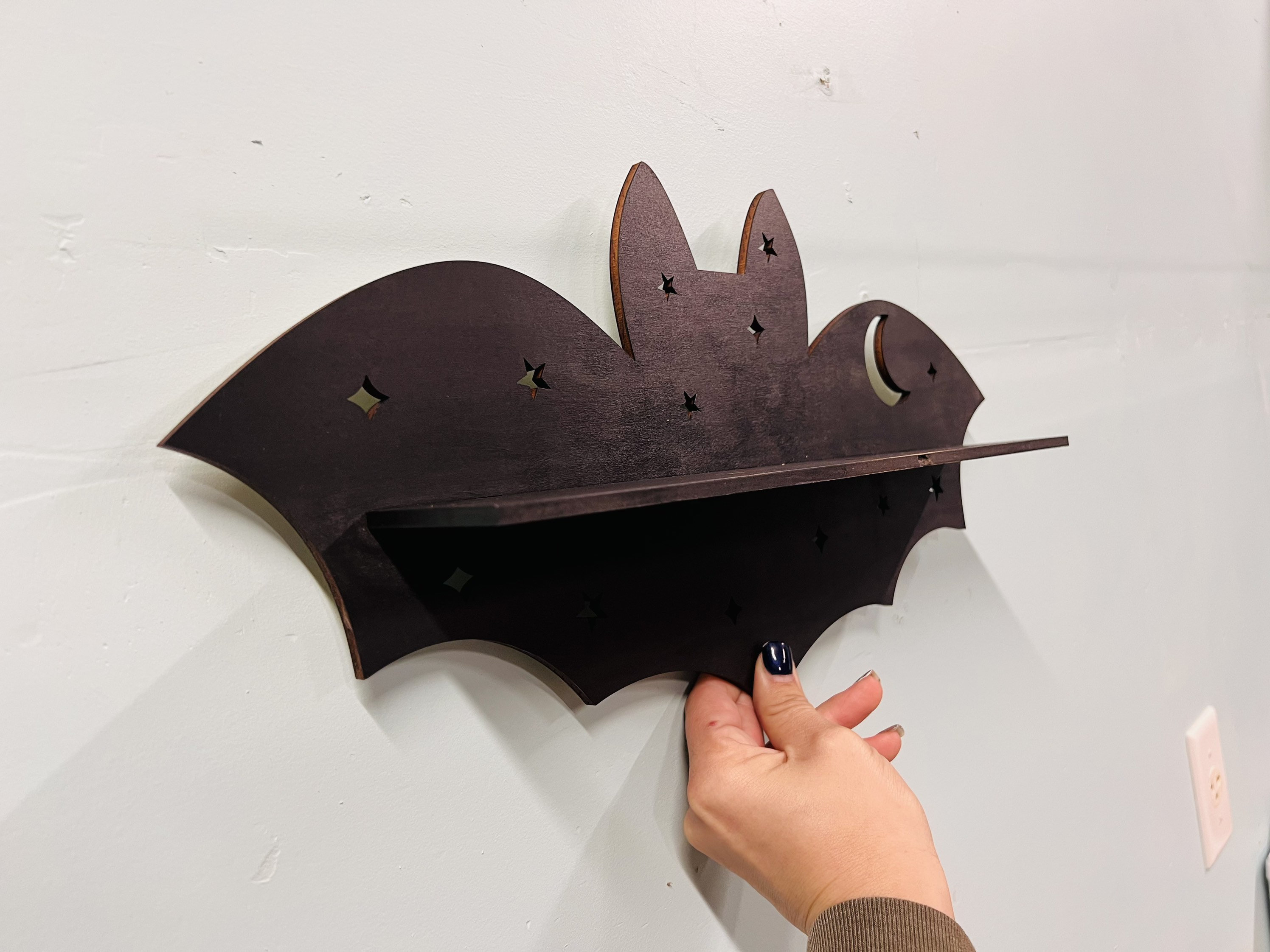 Bat Shelf Bat Crystal Shelf Bat Home Decor Celestial Decor - Etsy