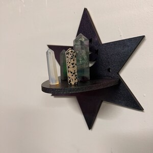 Celestial Star Wall Shelf, Crystal Shelf, Mini Shelf, Celestial Star ...