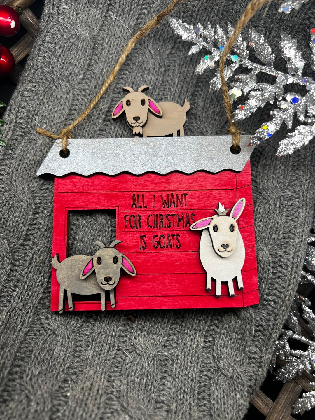 Goat House Ornament, Ornament for Farm, Farm Ornament, Gift for Farm ...