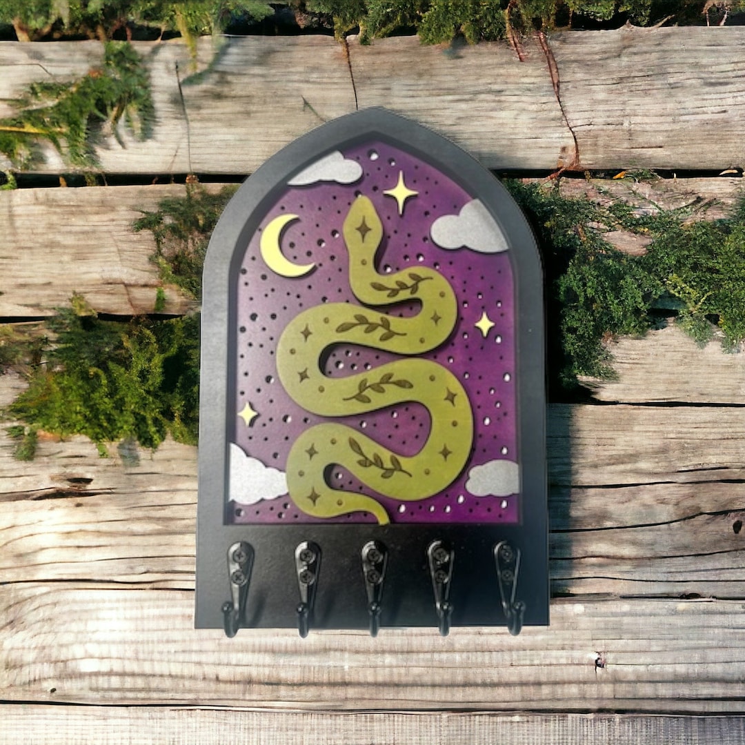 Celestial Snake Keyholder, Keychain Holder for Wall, Enchanting Decor ...