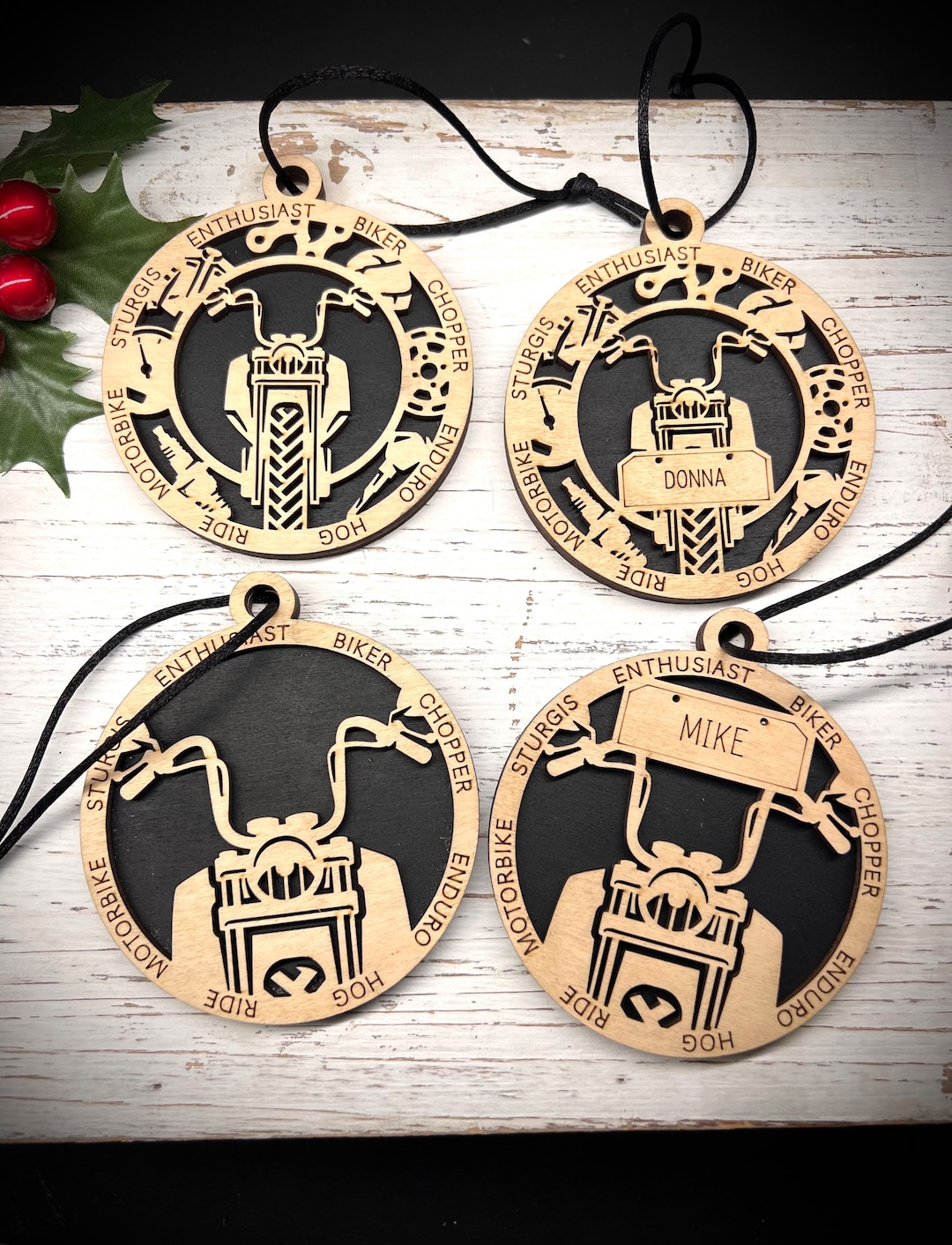 Motorcycle Ornament, Gift for Motorcycle Friend, Personalized ...