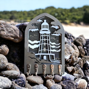 Lighthouse Keyholder, Beach House Decor, Nautical Decor, Coastal Key ...