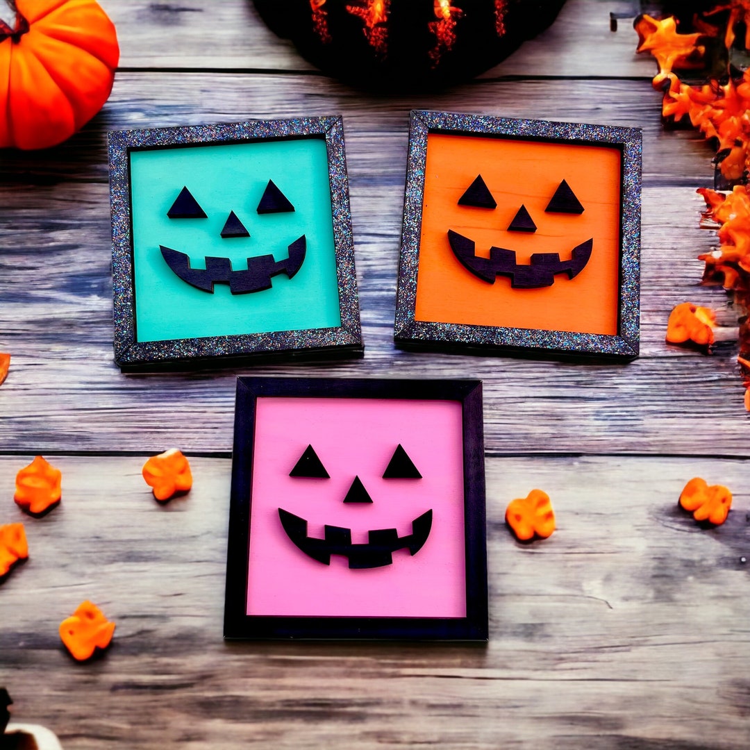 Halloween Pumpkin Sign, Pastel Halloween Decor, Pink Pumpkin Decor for ...