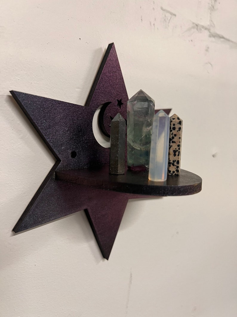 Celestial Star Wall Shelf Crystal Shelf Mini Shelf - Etsy