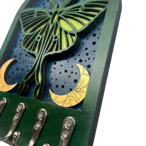 Luna Moth Keyholder, Keychain Holder for Wall, Enchanting Decor, Boho ...