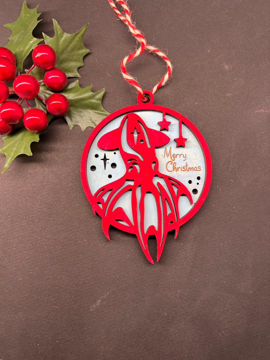 Squid Ornament, Personalized Squid Ornament - Etsy