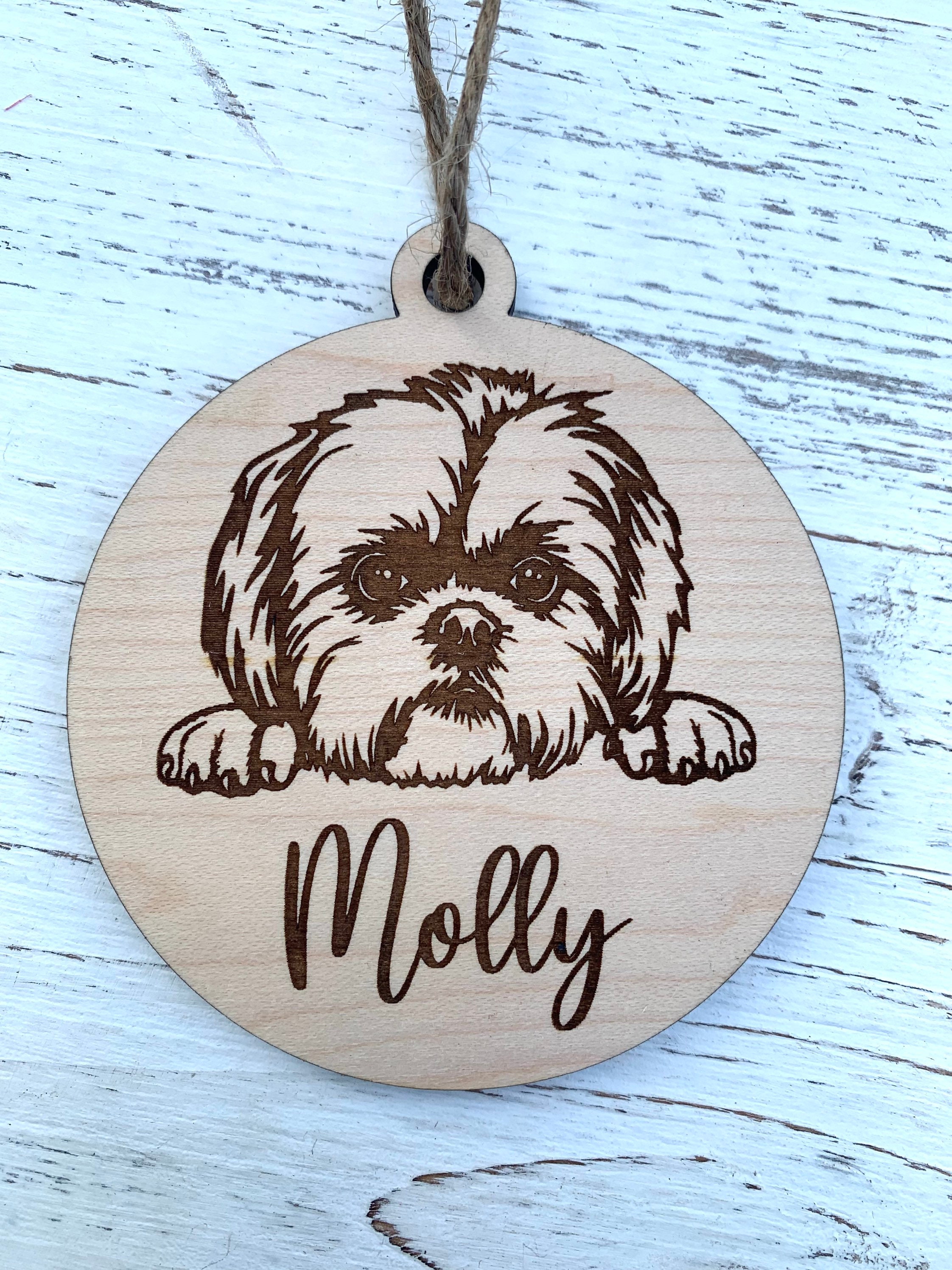 Shih Tzu Ornament Shih Tzu Dog Ornament Personalized Dog | Etsy