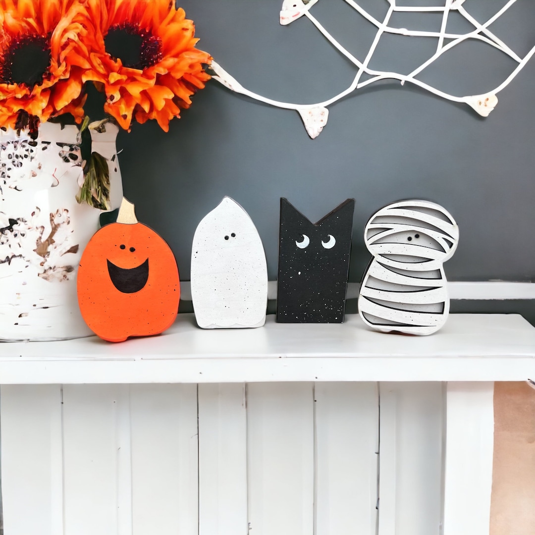Halloween Tabletop Decor, Halloween Shelf Sitters, Cute Halloween Decor ...