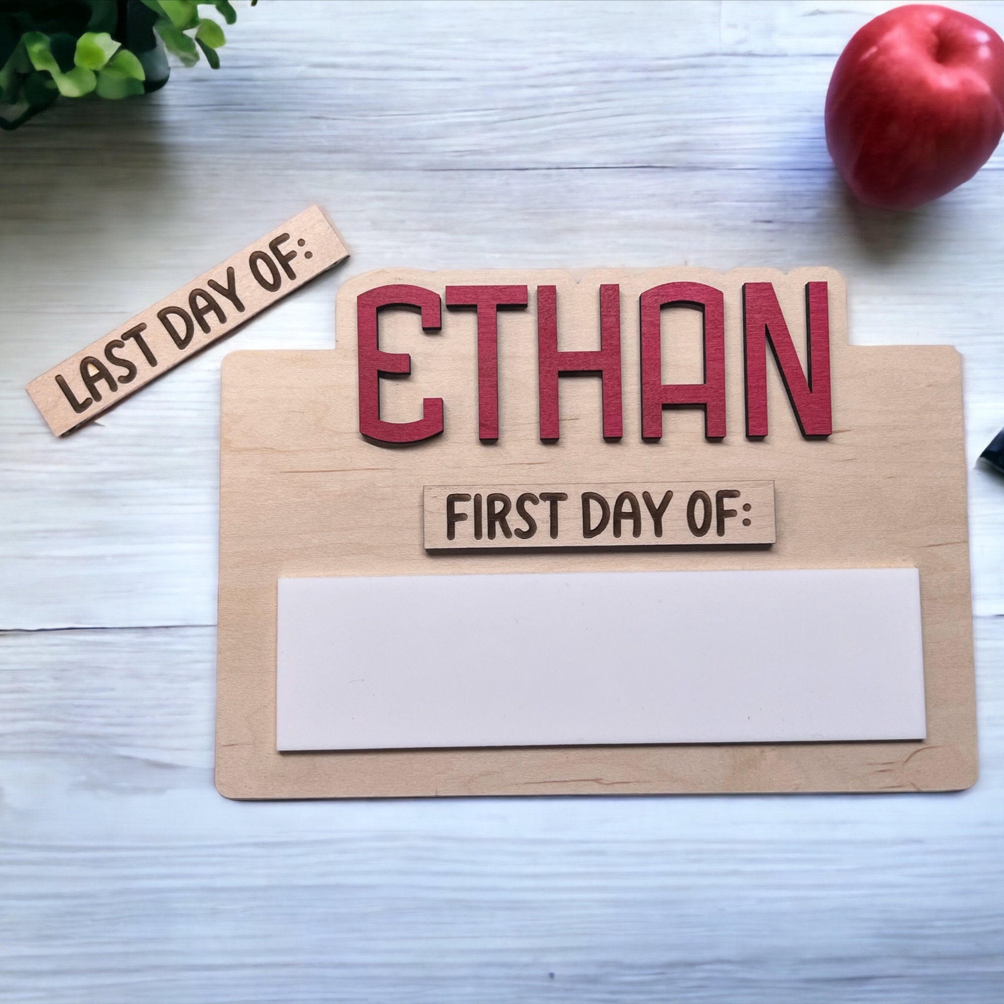 Kids First and Last Day of School Sign, Personalized School Sign, Back ...
