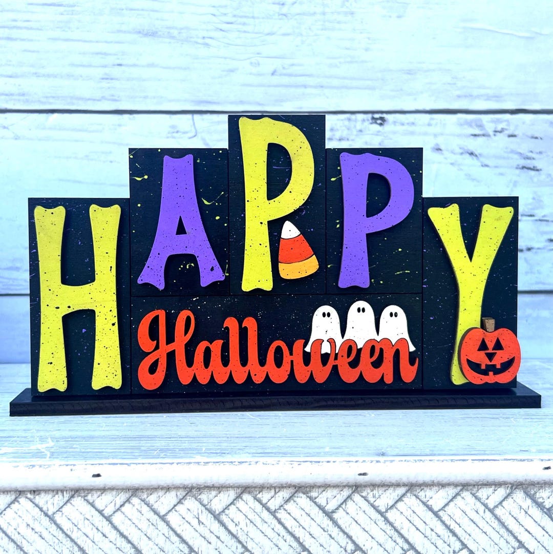Happy Halloween Sign for Home, Halloween Decor for Home, Halloween ...