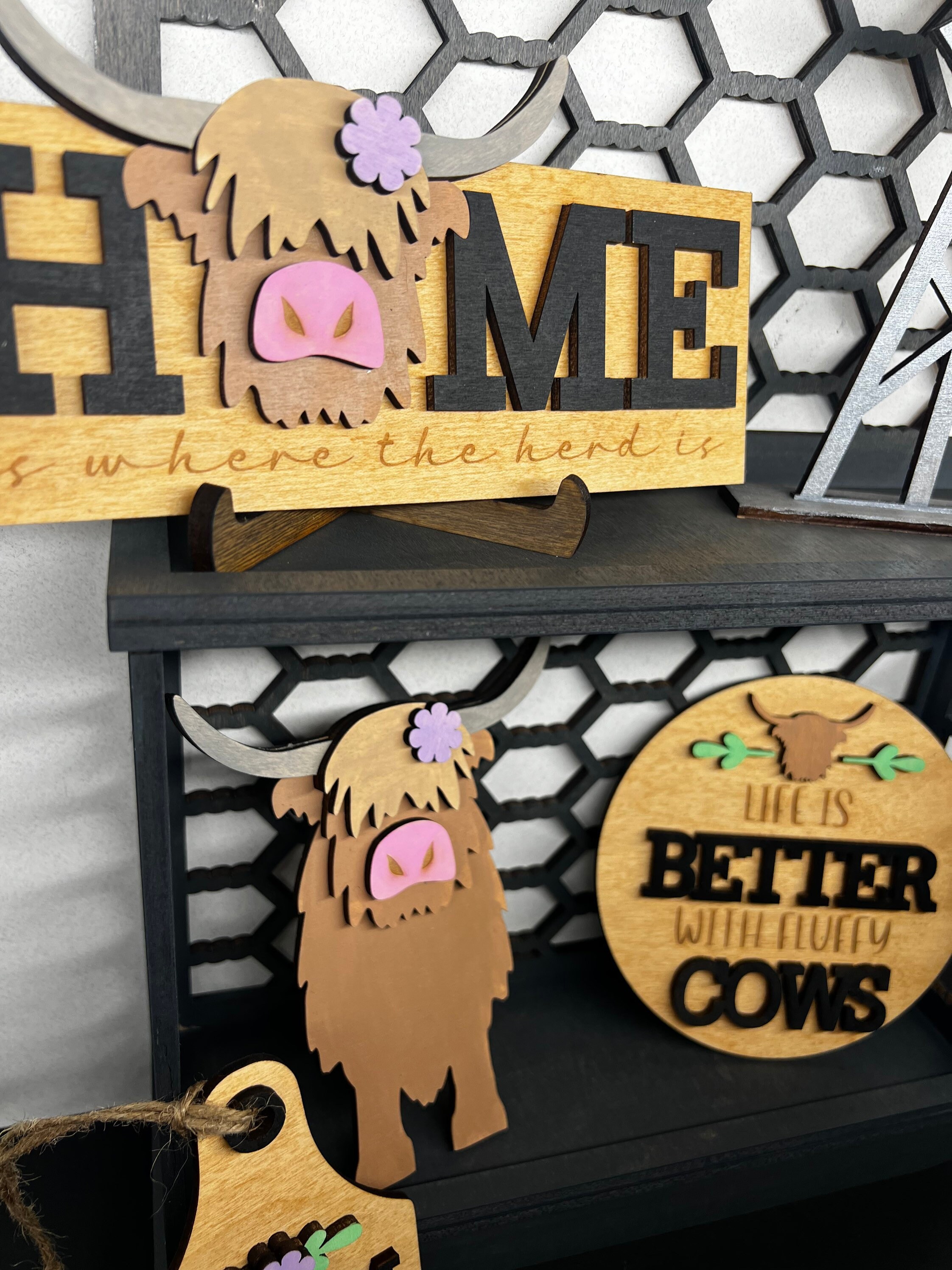 Highland Cow Tiered Tray Decor Farm Decor for Home - Etsy