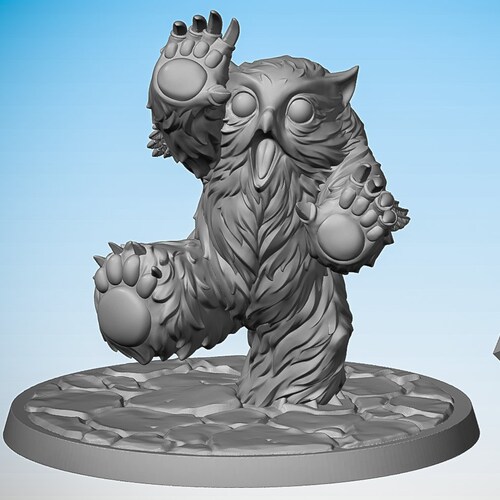 Owlbear Miniature set of 2 Dungeons and Dragons Dnd - Etsy