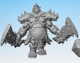 Ogre Boss on Giant Crab Gronk 28mm Miniatures for Tabletop Gaming 3d ...