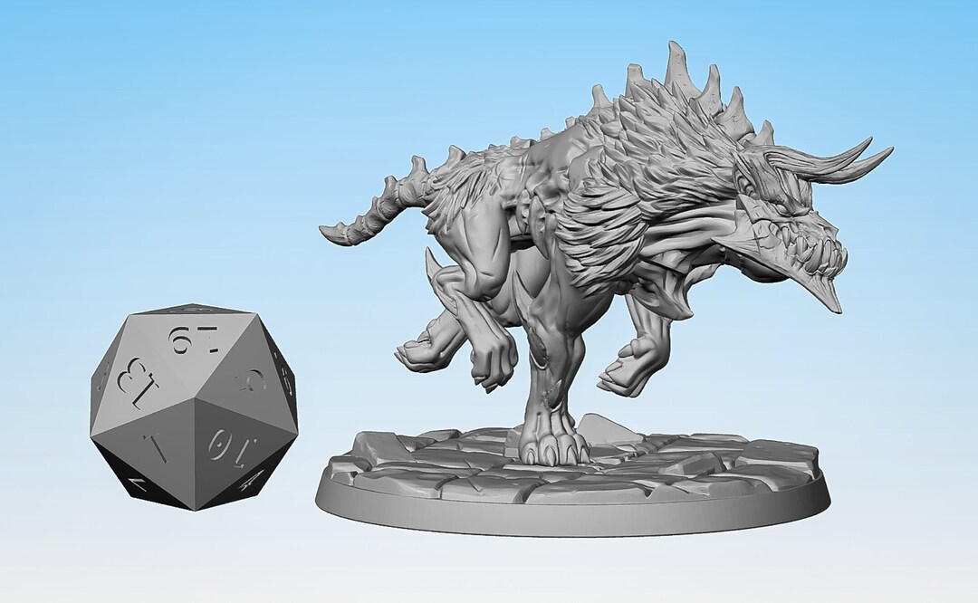 BAALS DEMONHOUND d Dungeons and Dragons Dnd Pathfinder Tabletop RPAG ...