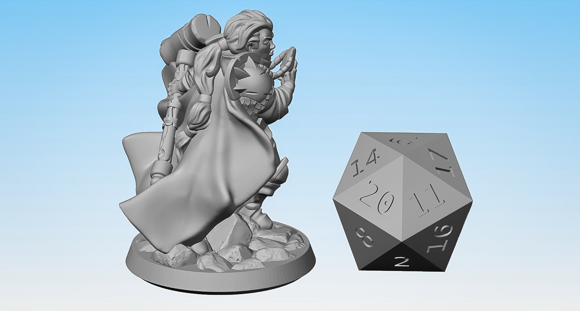 CLERIC f hammer & Symbol Dungeons and Dragons - Etsy